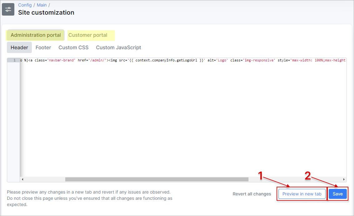 Site Customization Splynx Documentation